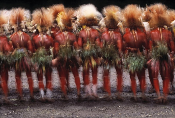 Huli Men Dance at Sing-Sing, Papua New Guinea - Art Wolfe
