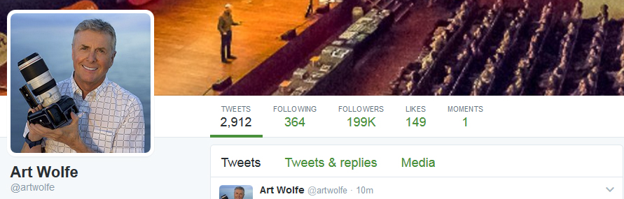 Follow Me On Social Media! - Art Wolfe